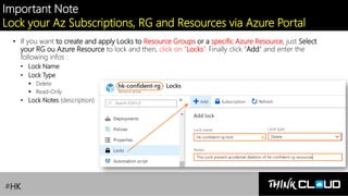 [Azure Governance] Lesson 2 : Azure Locks | PDF