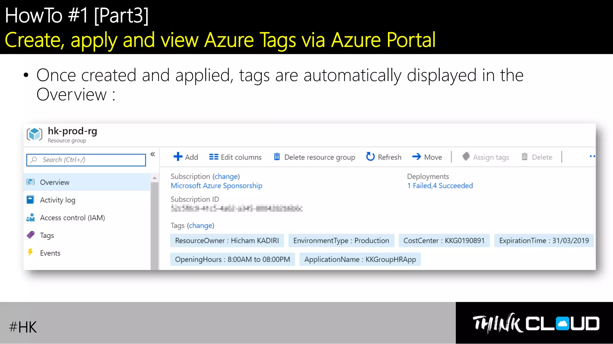 [Azure Governance] Lesson 3 : Azure Tags | PDF