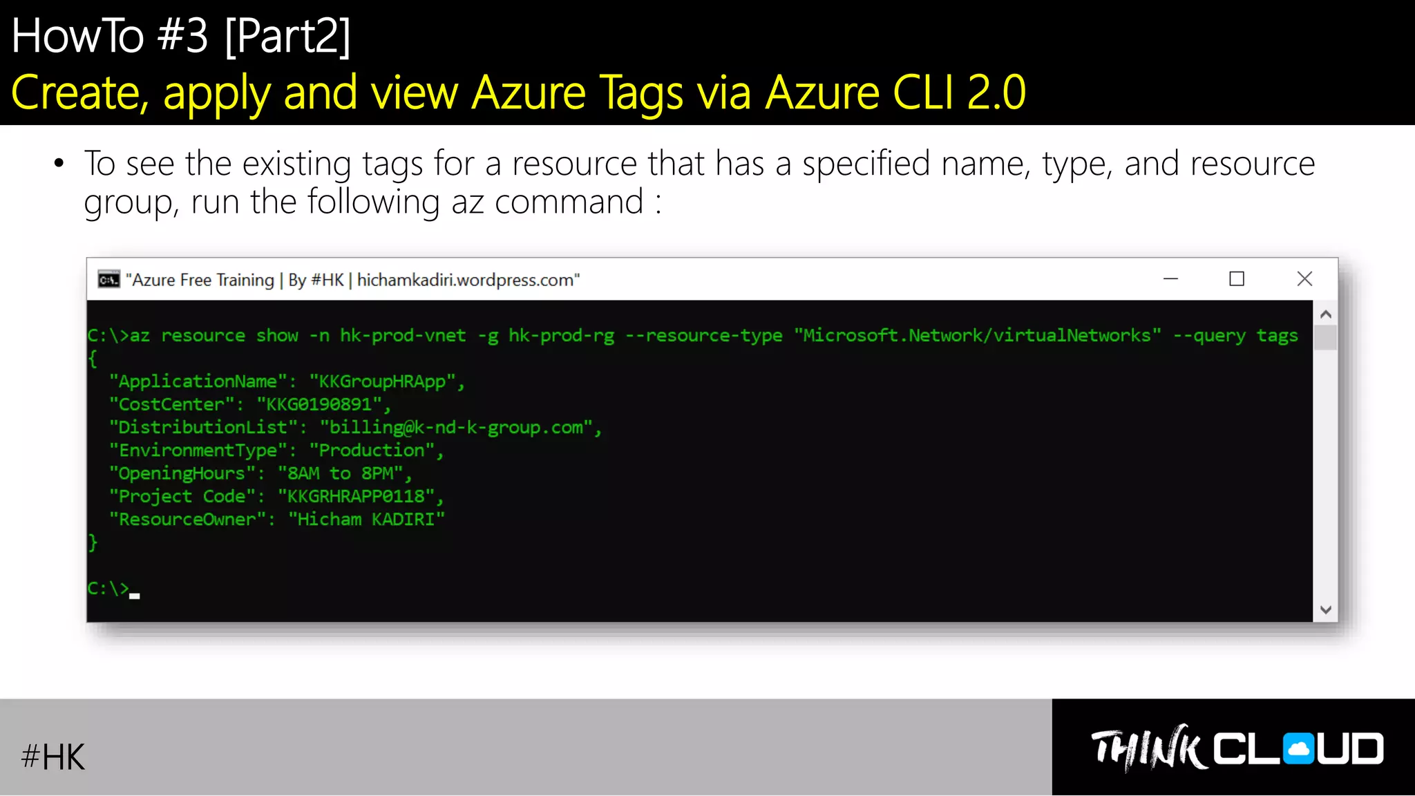 [Azure Governance] Lesson 3 : Azure Tags | PDF