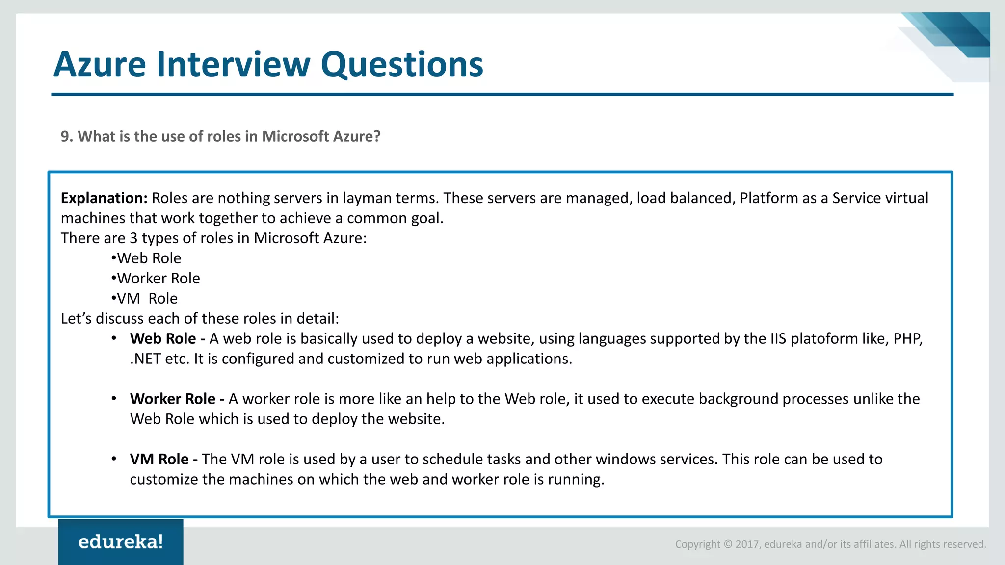 Azure Interview Questions And Answers | Azure Tutorial For Beginners | Azure Training | Edureka ...