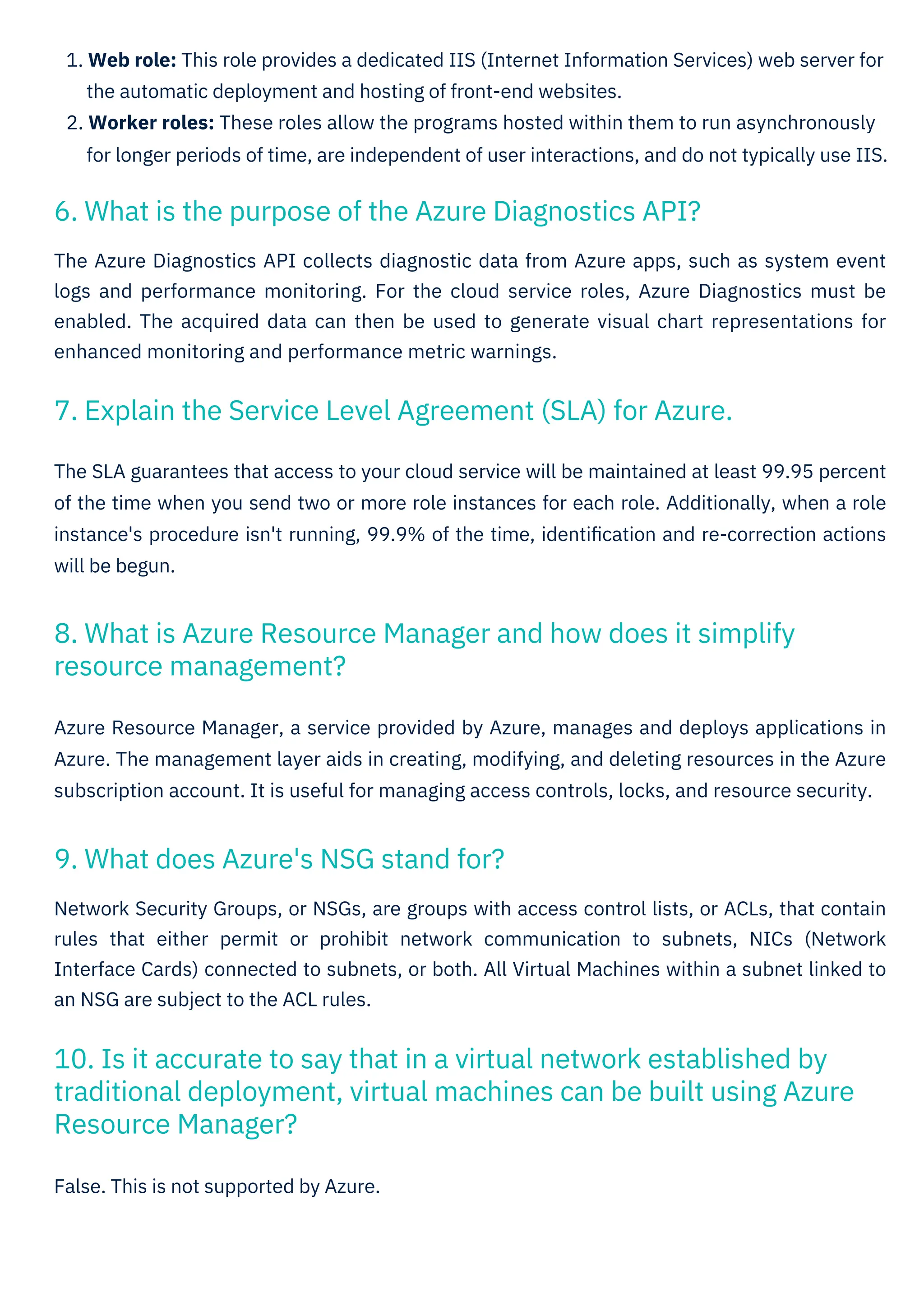Azure Interview Questions and Answers PDF By ScholarHat | PDF