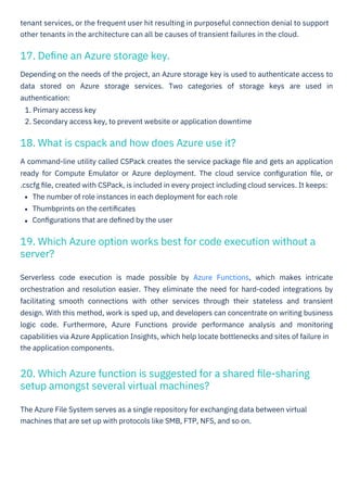 Azure Interview Questions and Answers PDF By ScholarHat | PDF | Cloud Computing | Internet