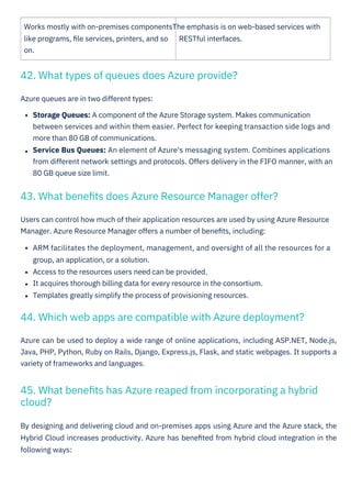 Azure Interview Questions and Answers PDF By ScholarHat | PDF | Cloud ...