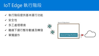 從雲端到邊緣 Azure IoT Edge 幫工廠設備長智慧 | PPT