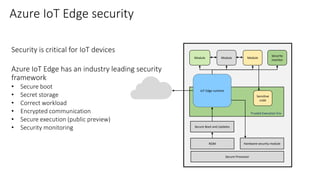 Azure iot edge and AI enabling the intelligent edge | PPTX