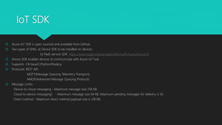 Azure IoT hub | PPTX