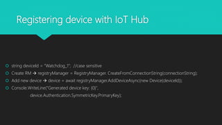 Azure IoT hub | PPTX