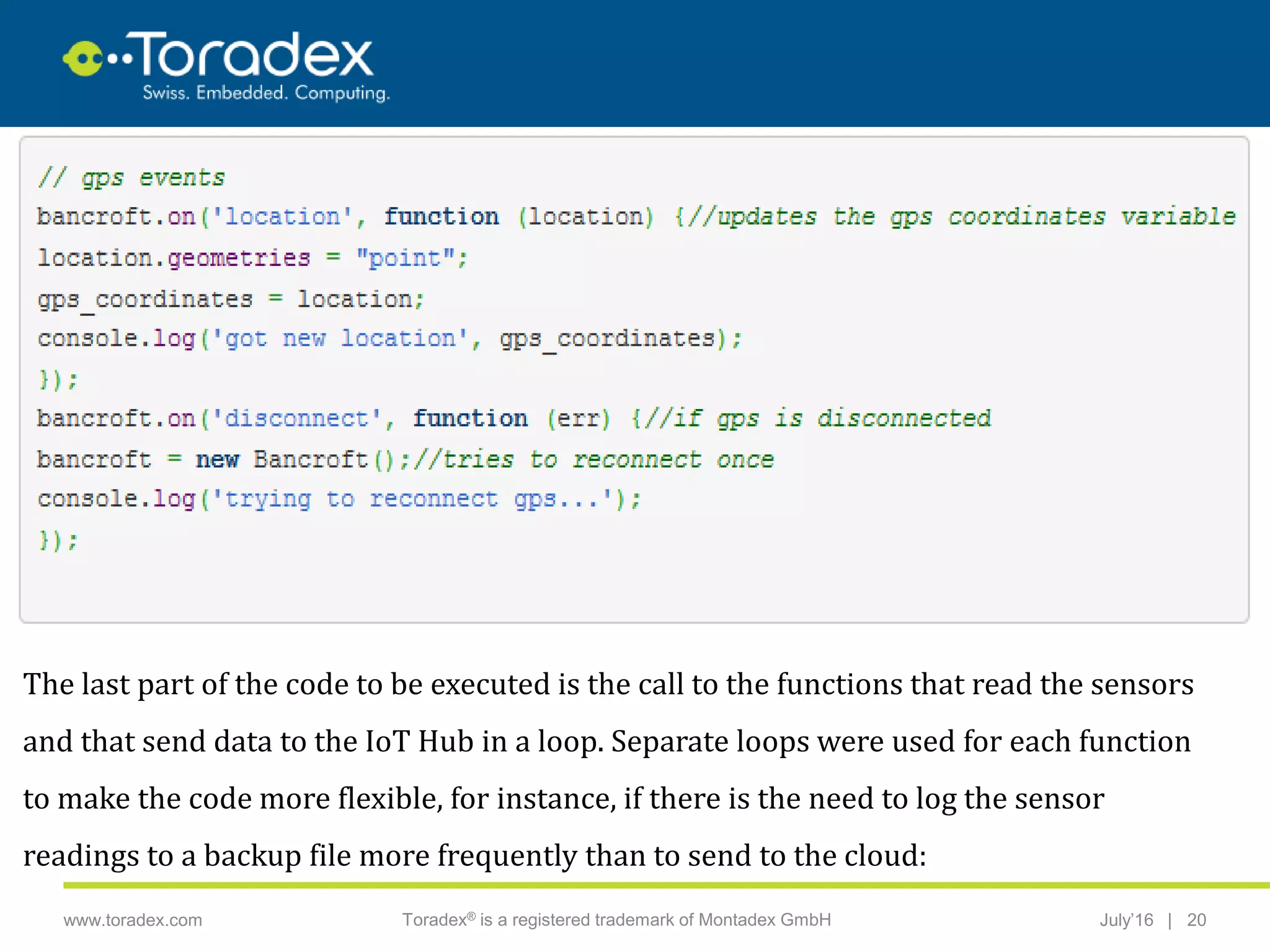 Azure IoT Hub on a Toradex Colibri VF61 – Part 2 - Interfacing sensors ...