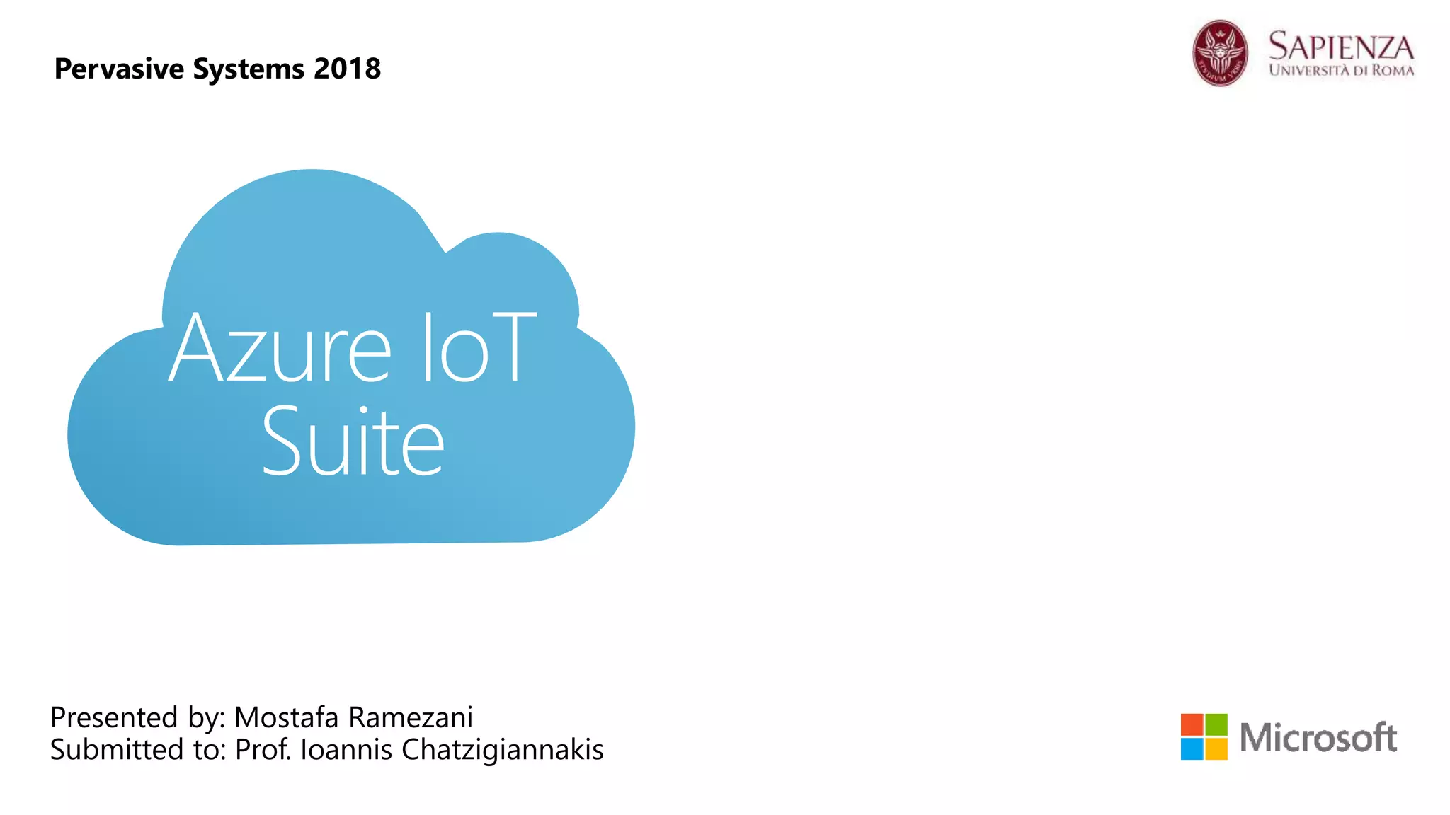 Azure iot suite | PPTX