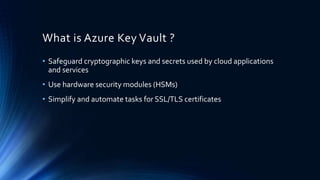 Azure Key Vault - Getting Started | PPTX