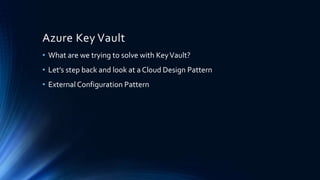 Azure Key Vault - Getting Started | PPTX