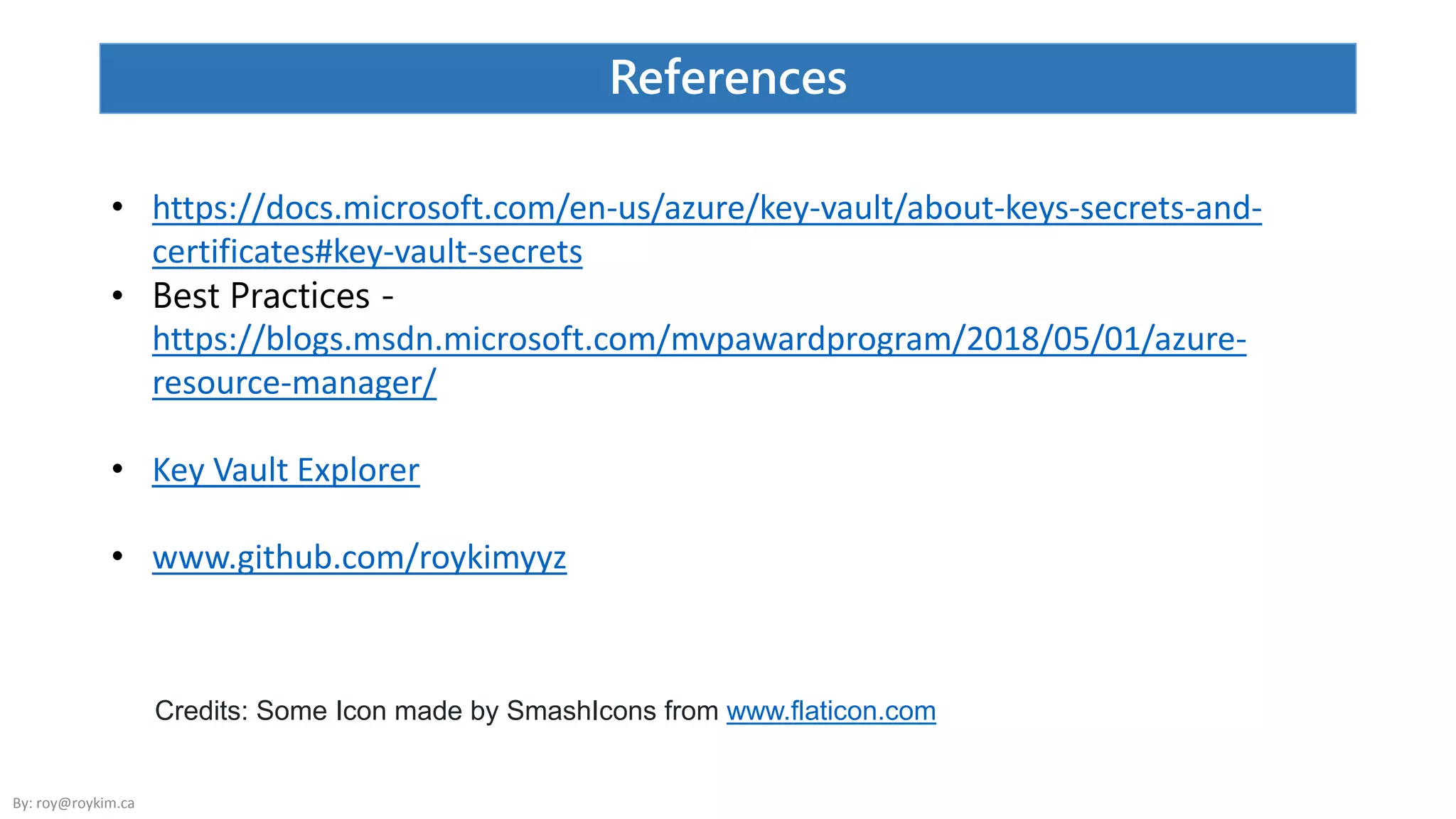 Azure Key Vault with a PaaS Architecture and ARM Template Deployment | PPTX