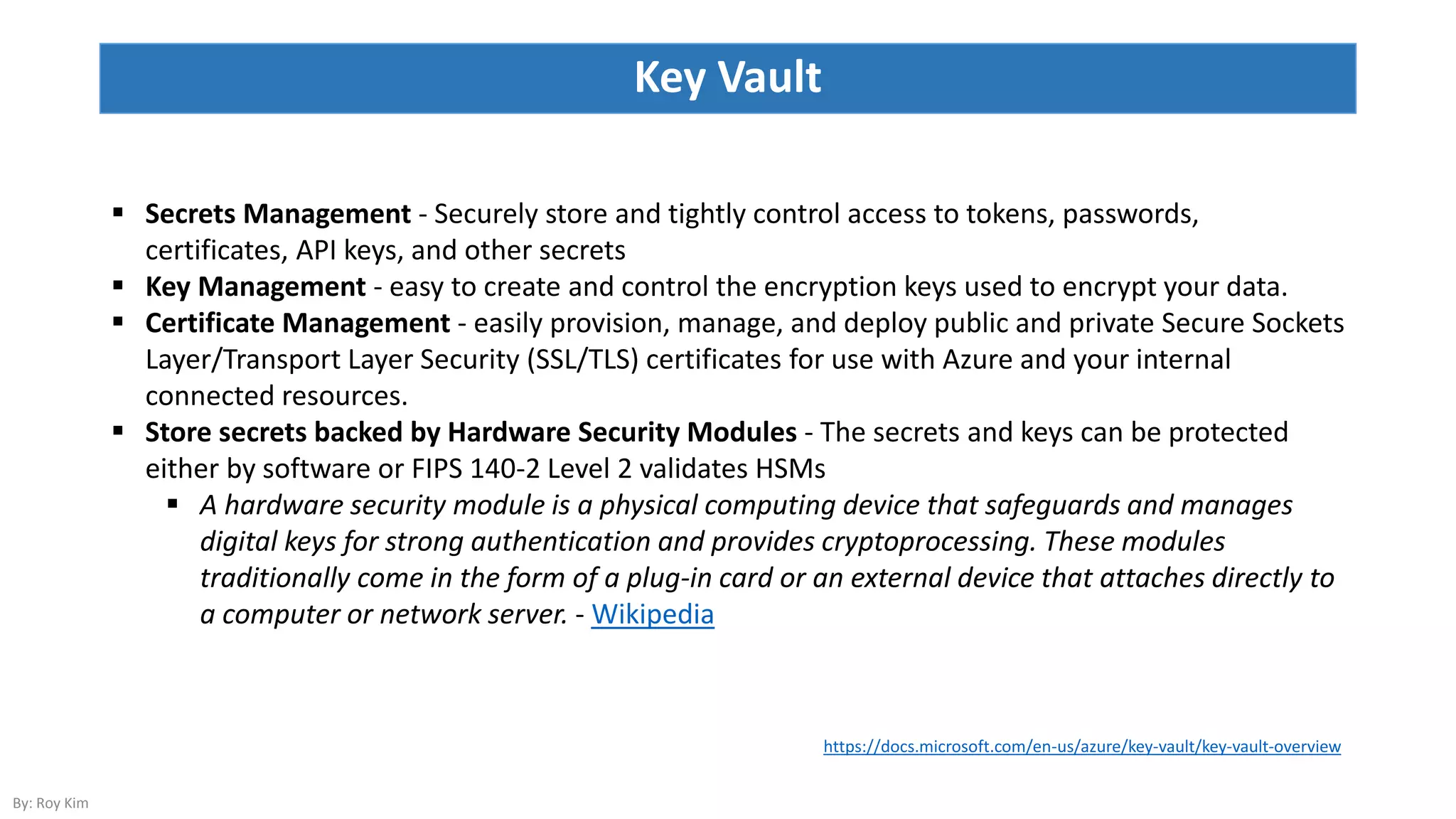 Azure Key Vault with a PaaS Architecture and ARM Template Deployment | PPTX