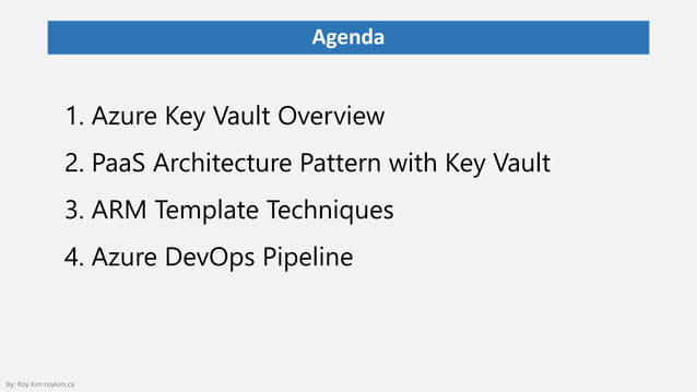 Azure Key Vault with a PaaS Architecture and ARM Template Deployment | PPT
