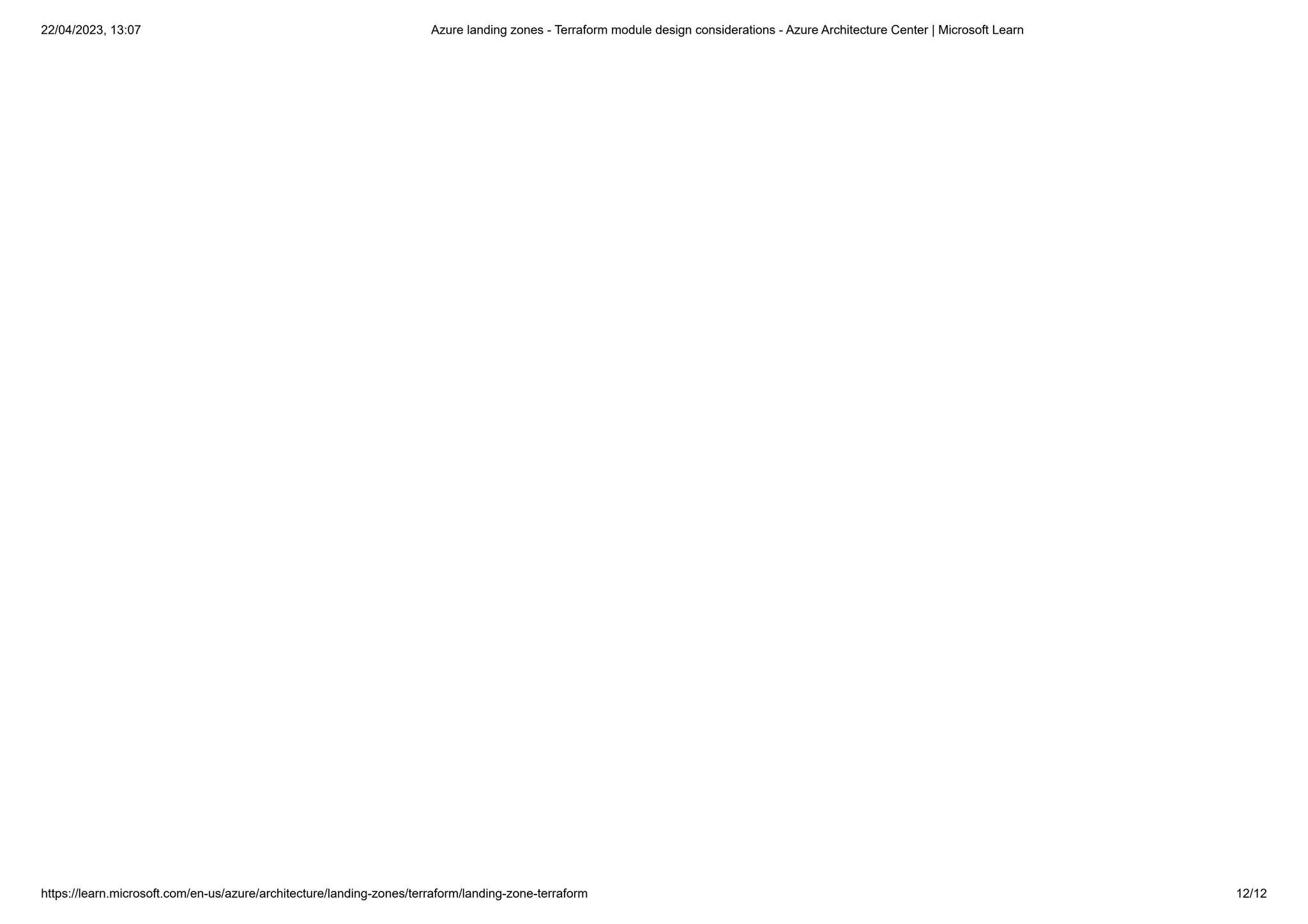 Azure Landing Zones Terraform Module Design Considerations Azure Architecture Center 
