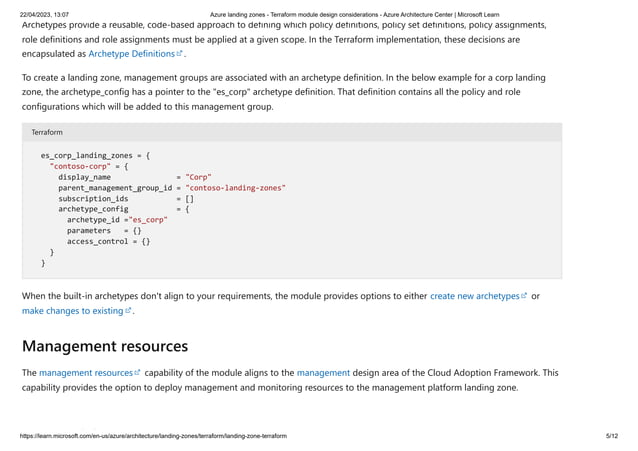 Azure Landing Zones Terraform Module Design Considerations Azure Architecture Center
