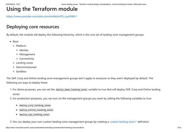 Azure landing zones - Terraform module design considerations - Azure Architecture Center ...