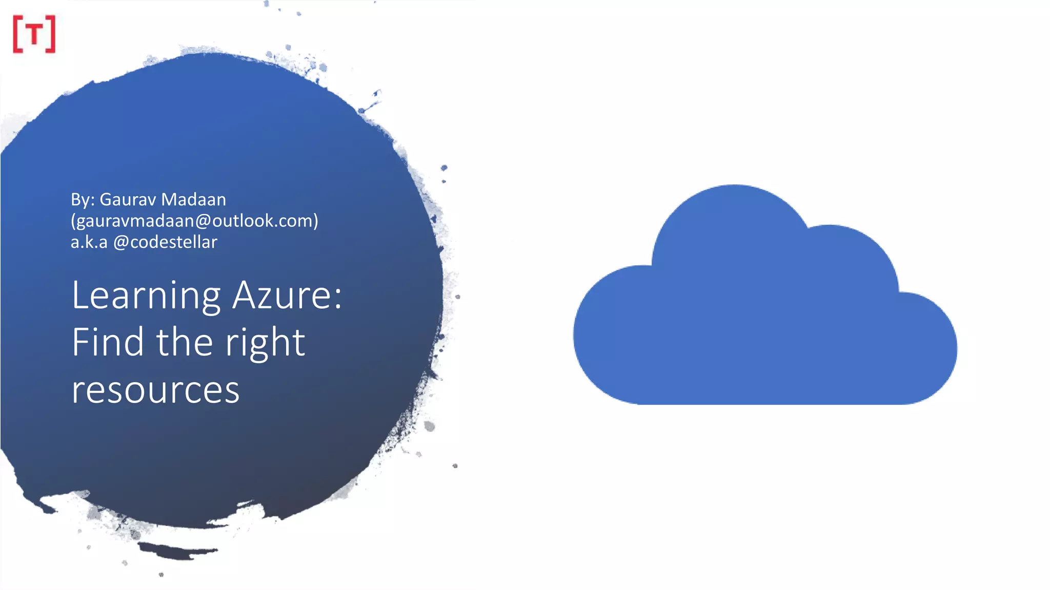 Azure Learning Resources | PPT