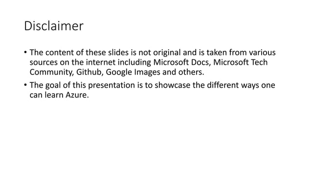 Azure Learning Resources | PPT