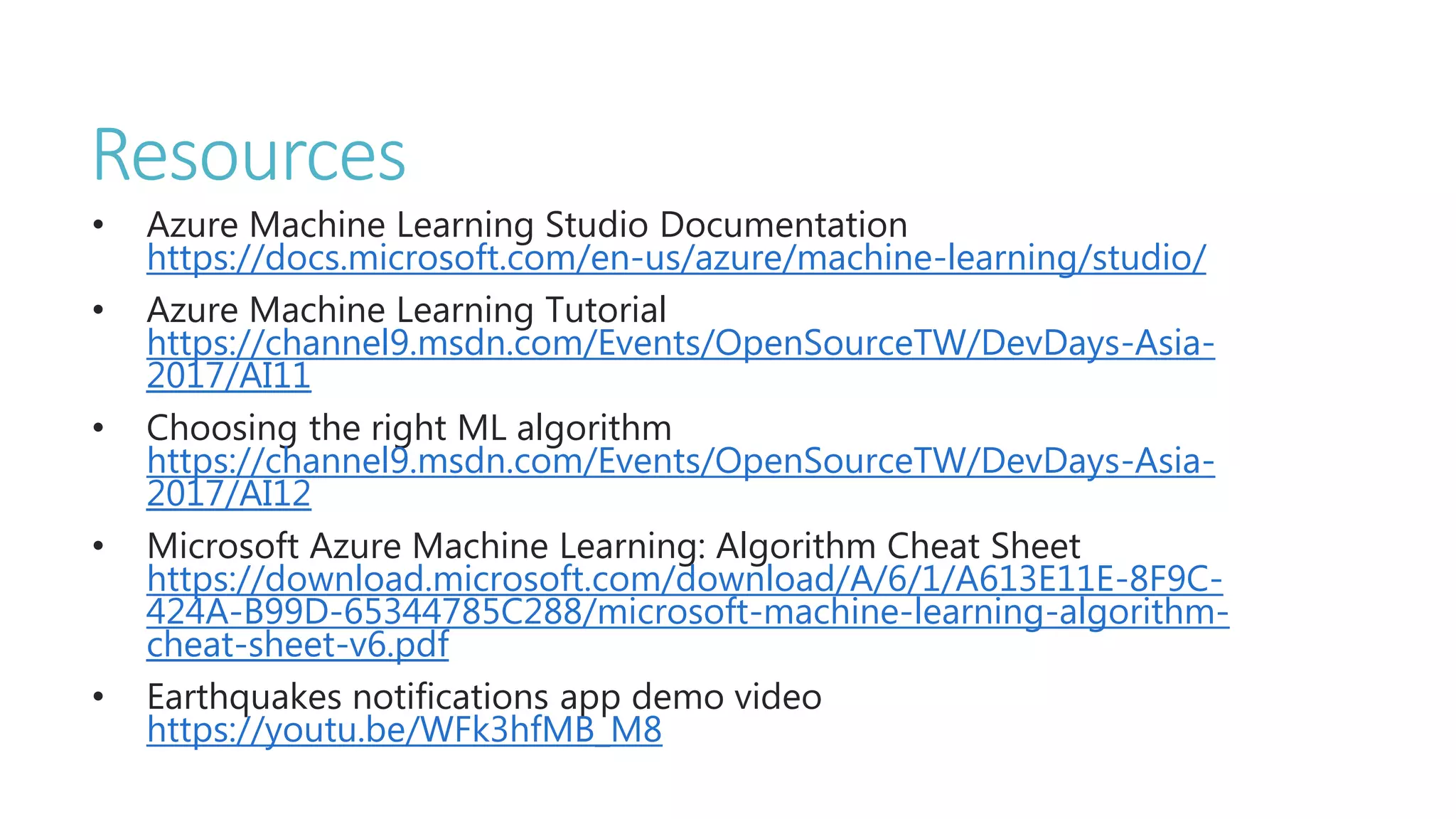 Getting started with Azure Machine Learning Studio | PPTX