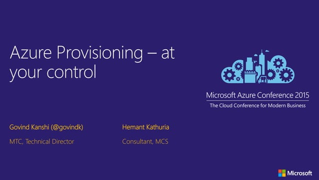 Azure provisioning at your control | PPT