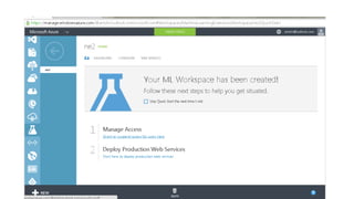 Using Windows Azure Machine Learning as a service with R #rstats | PPT