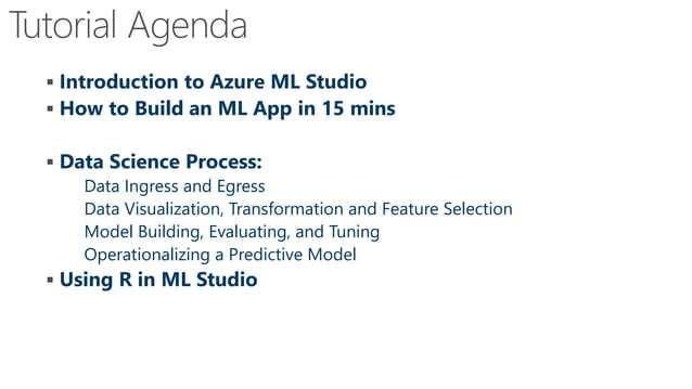 Azure Machine Learning using R | PPT