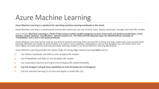 Azure ML Studio | PPTX