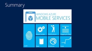 Azure mobile services | PPT