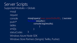 Azure mobile services | PPT