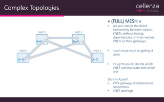 Azure Networking: Innovative Features and Multi-VNet Topologies | PPT