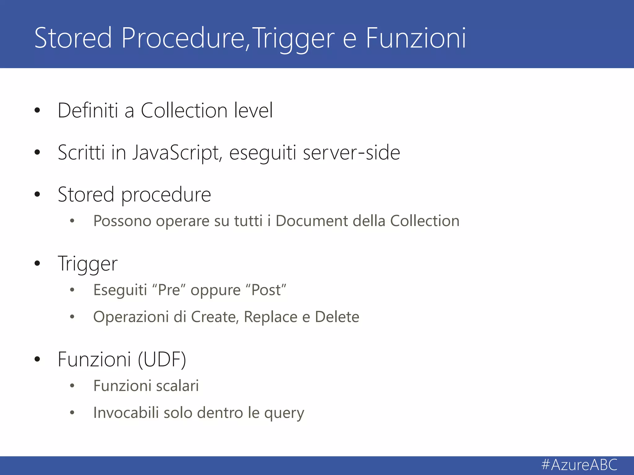 Azure No-Sql approach: DocumentDB | PPTX