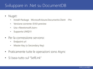 Azure No-Sql approach: DocumentDB | PPTX