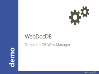 Azure No-Sql approach: DocumentDB | PPTX