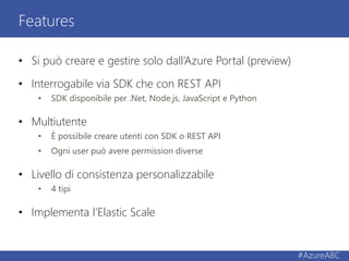 Azure No-Sql approach: DocumentDB | PPTX