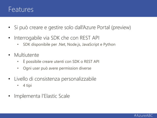 Azure No-Sql approach: DocumentDB | PPTX