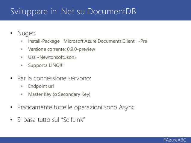 Azure No-Sql approach: DocumentDB