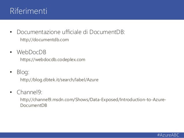 Azure No-Sql approach: DocumentDB