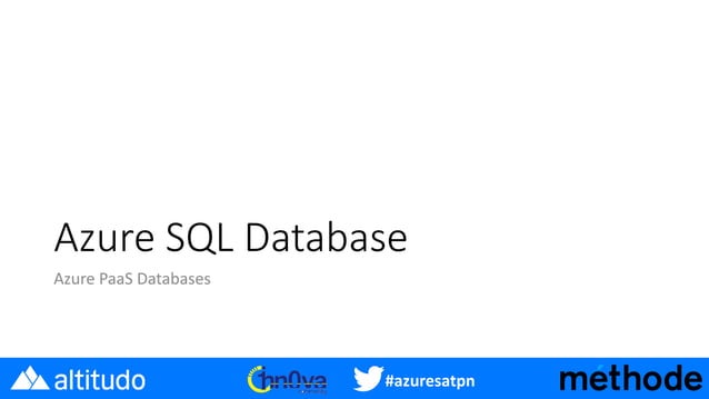 Azure PaaS databases | PPT