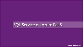 Azure PaaS (WebApp & SQL Database) workshop solution | PPT