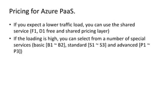 Azure PaaS (WebApp & SQL Database) workshop solution | PPT