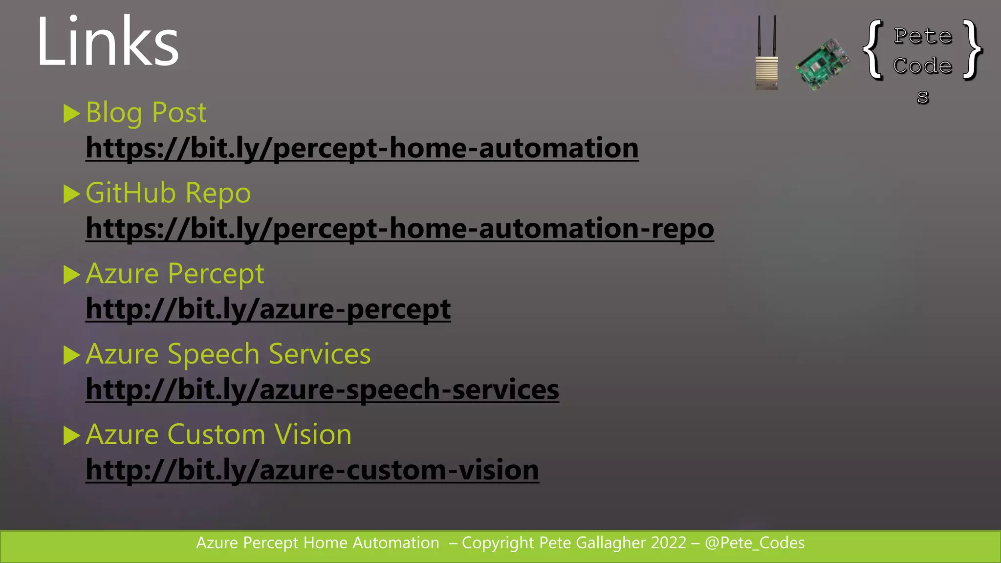 Azure Percept Home Automation - Microsoft Reactor London - 28-05-22 | PPTX