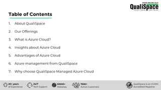 Managed Azure Services from QualiSpace | PPT