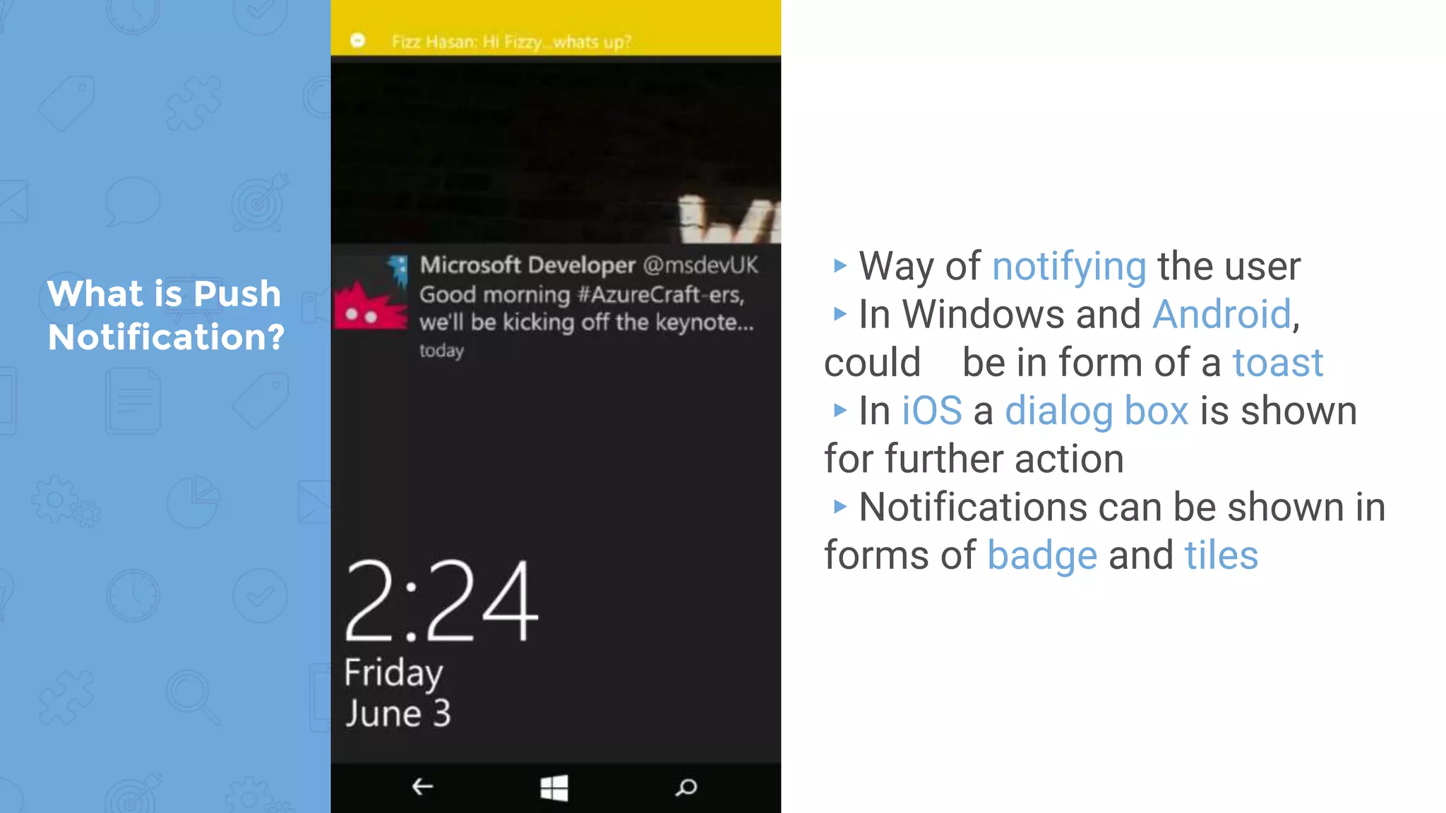 Azure push notification hub