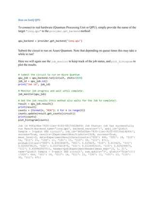 Azure Quantum with IBM Qiskit and IonQ QPU | PDF