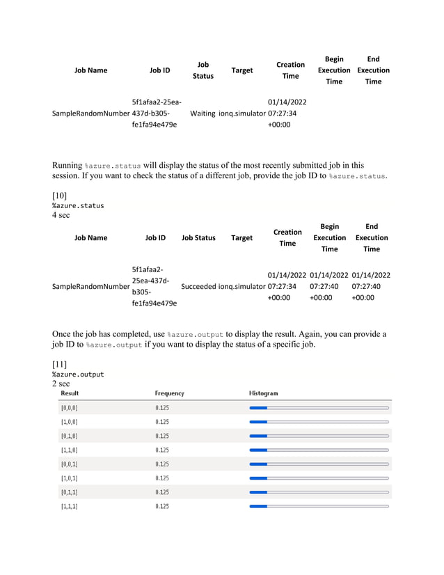 Azure Quantum with IBM Qiskit and IonQ QPU | PDF