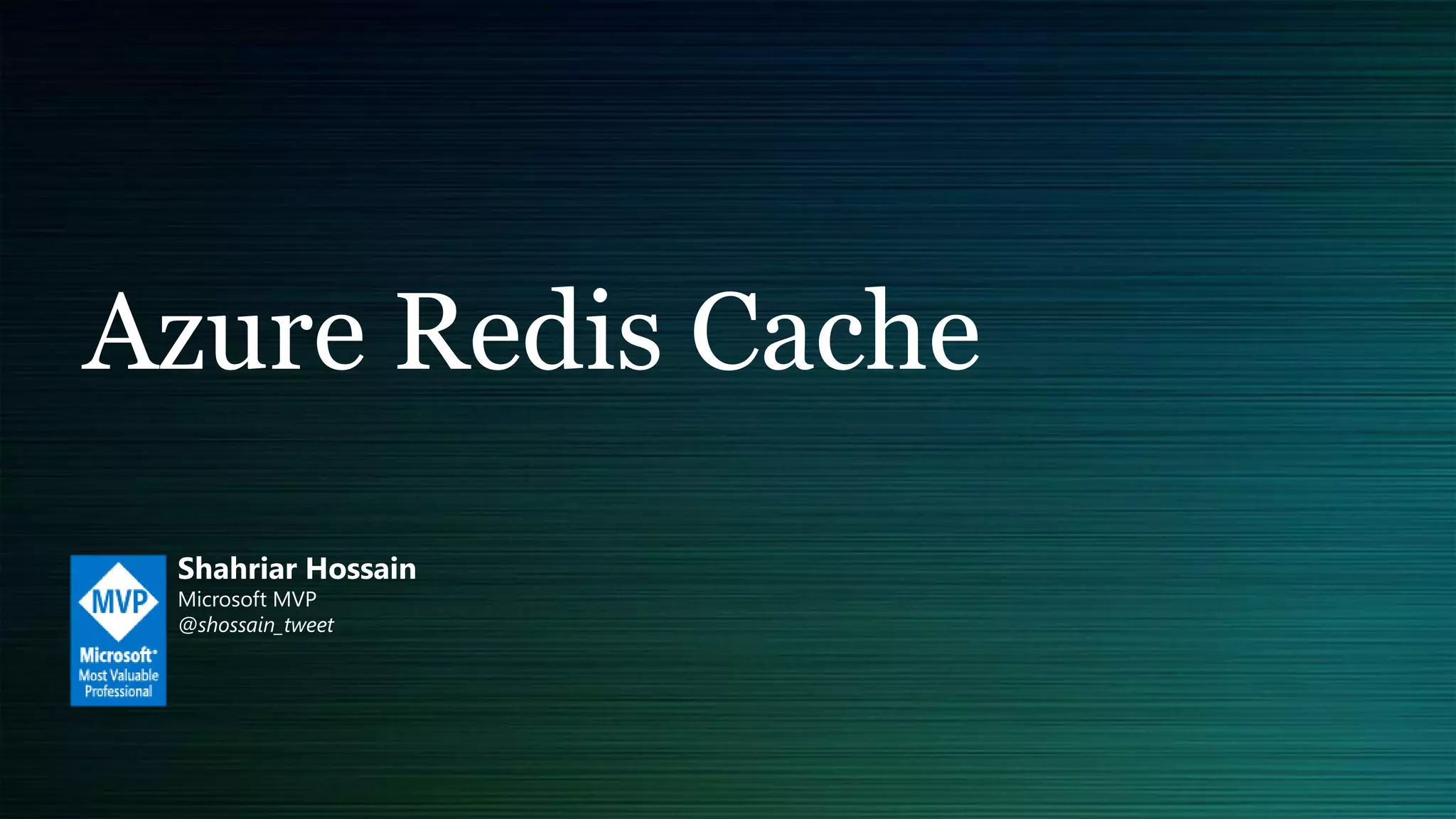 Azure redis cache | PPTX Azure redis cache | PPTX