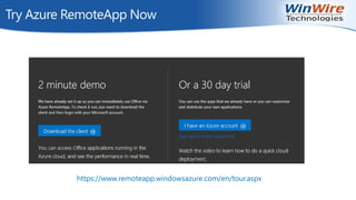 Azure RemoteApp for Enterprise Architecture | PPTX