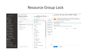 Azure resource group lock | PPT