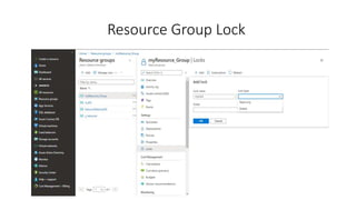 Azure resource group lock | PPT